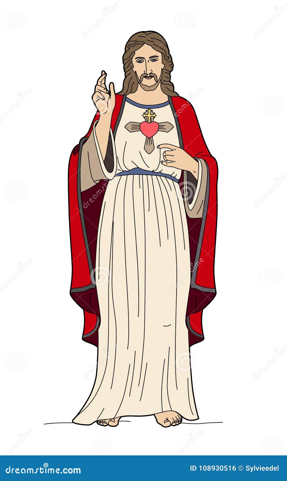 Jesus Christ stock vector. Illustration of religion - 108930516