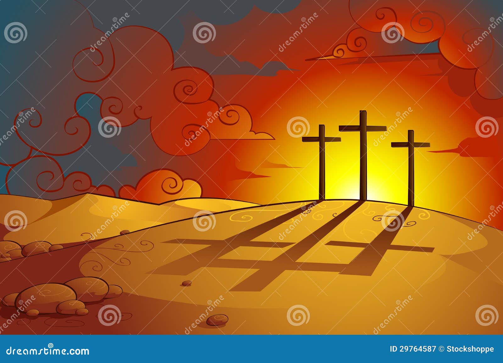 Jesus Christs Crucifixion Cartoon Vector | CartoonDealer.com #30118317