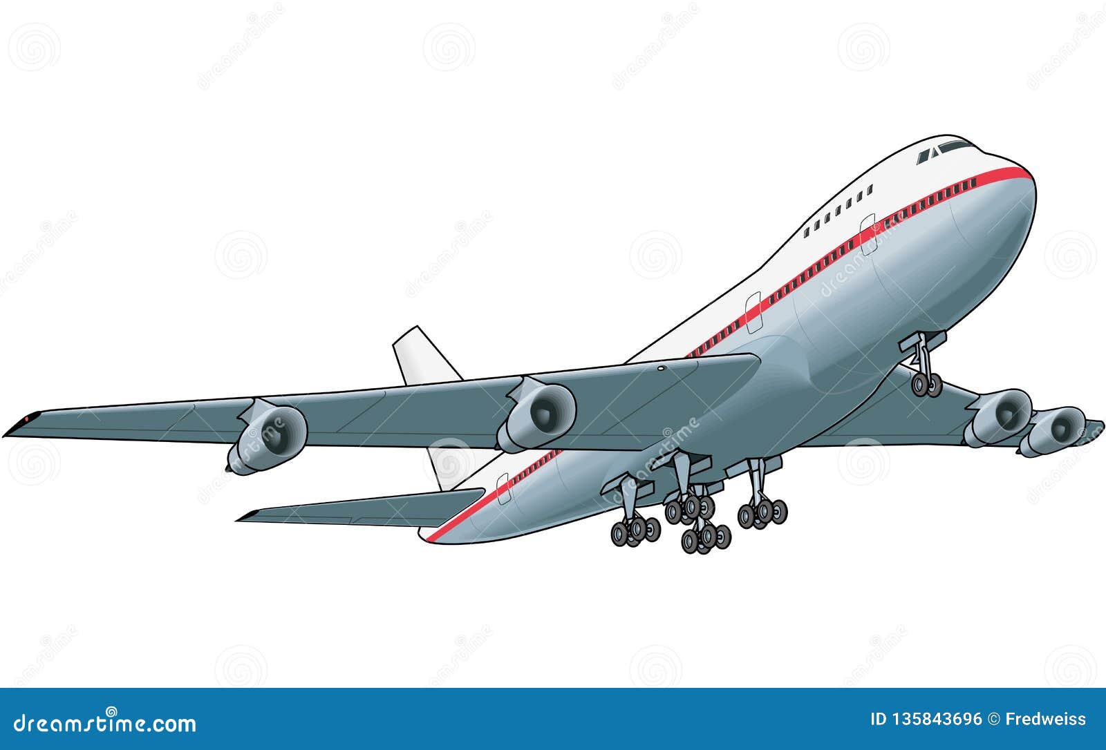 Jet Liner Vector Illustration Stock Vector - Illustration of plane ...