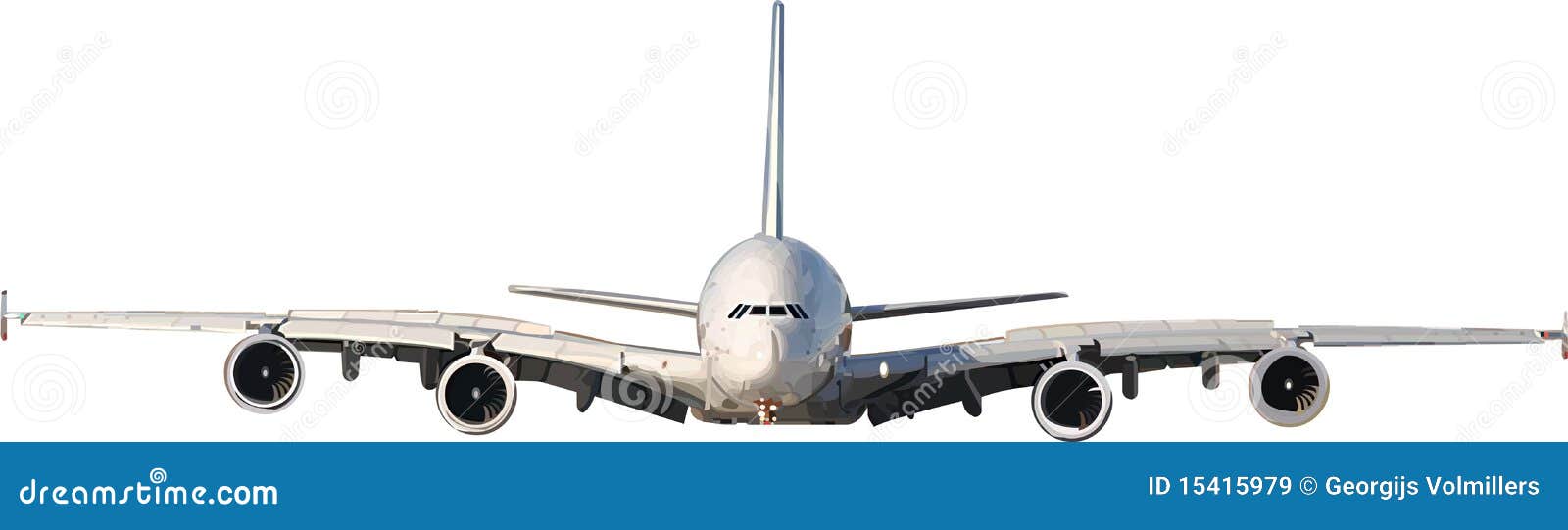 Vector Illustration Jet in Flight Stock Vector - Illustration of wing ...