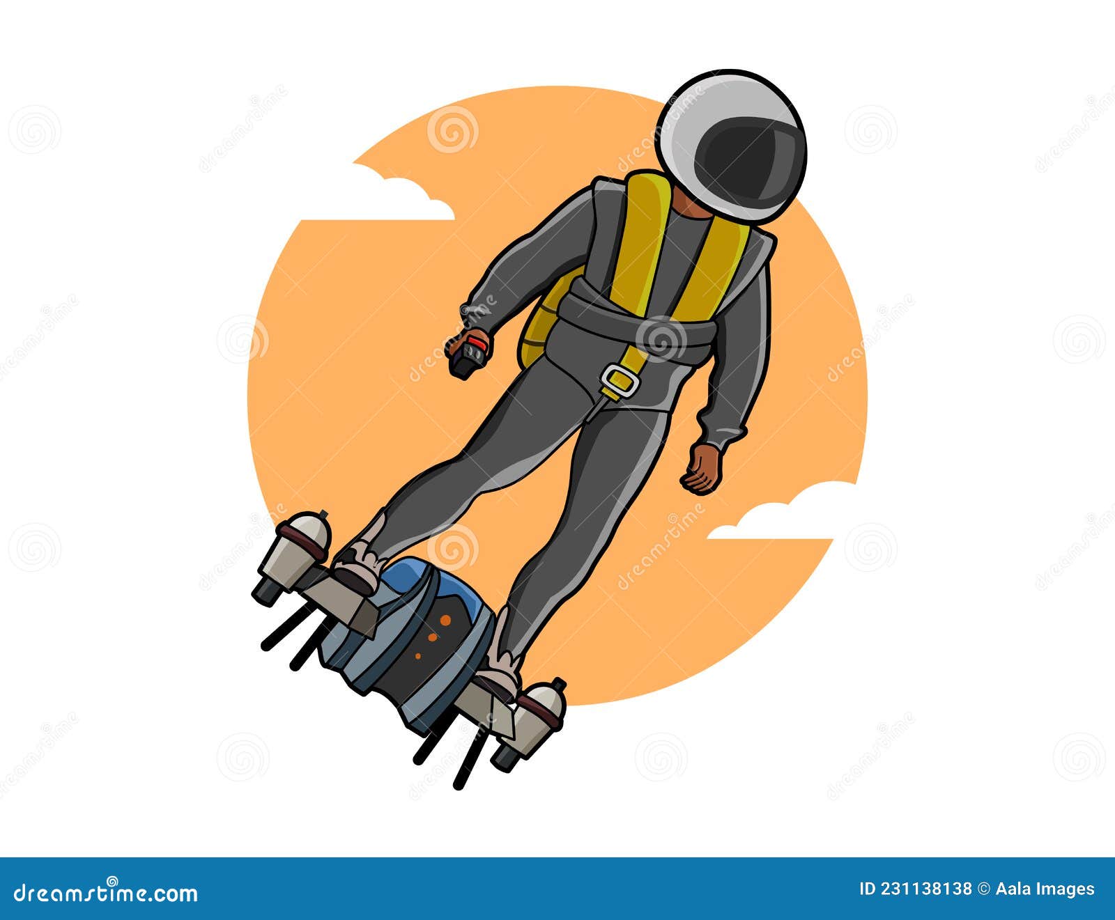 Vector Illustration of Jet Suit Stock Vector - Illustration of success ...
