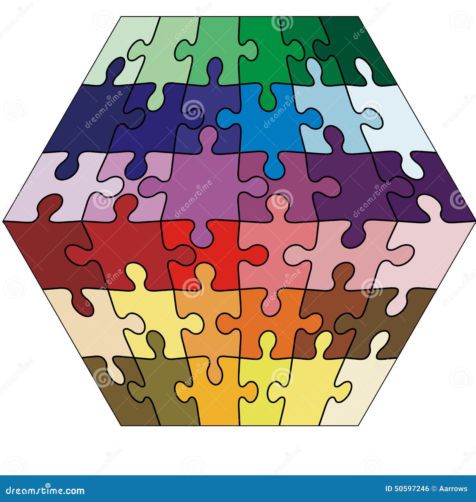 3D Illustration Of Jigsaw Puzzle. | CartoonDealer.com #93003087