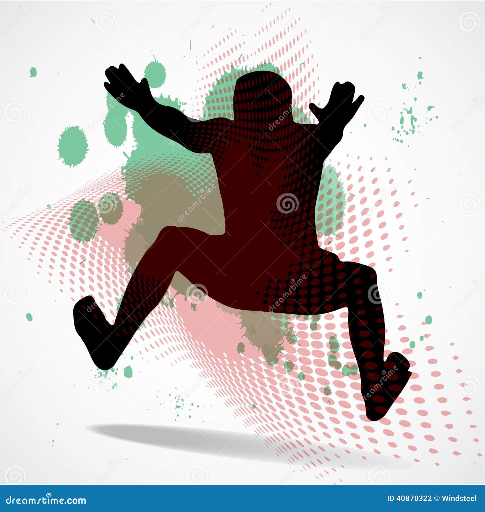 Vector Illustration of Jumping Man Stock Vector - Illustration of ...