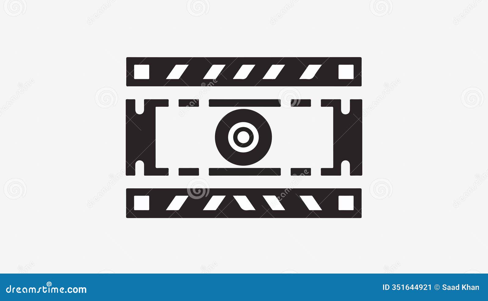 4K Film Outline Icon Vector Illustration Isolated Stock Vector ...