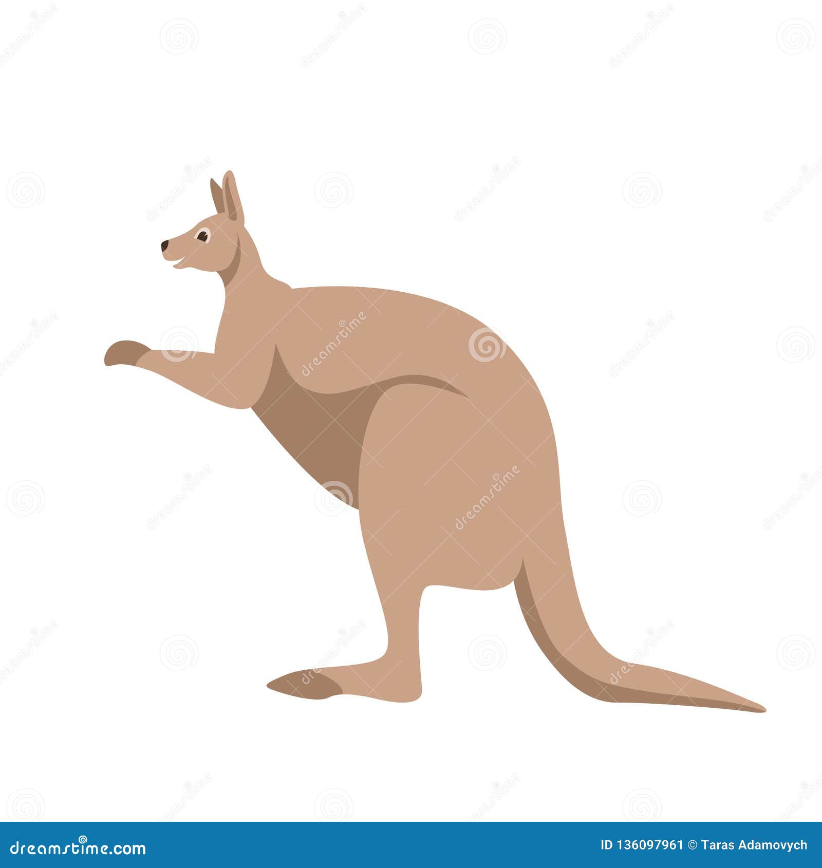Vector Illustration , Kangaroo , Flat Style ,profile Stock Vector ...