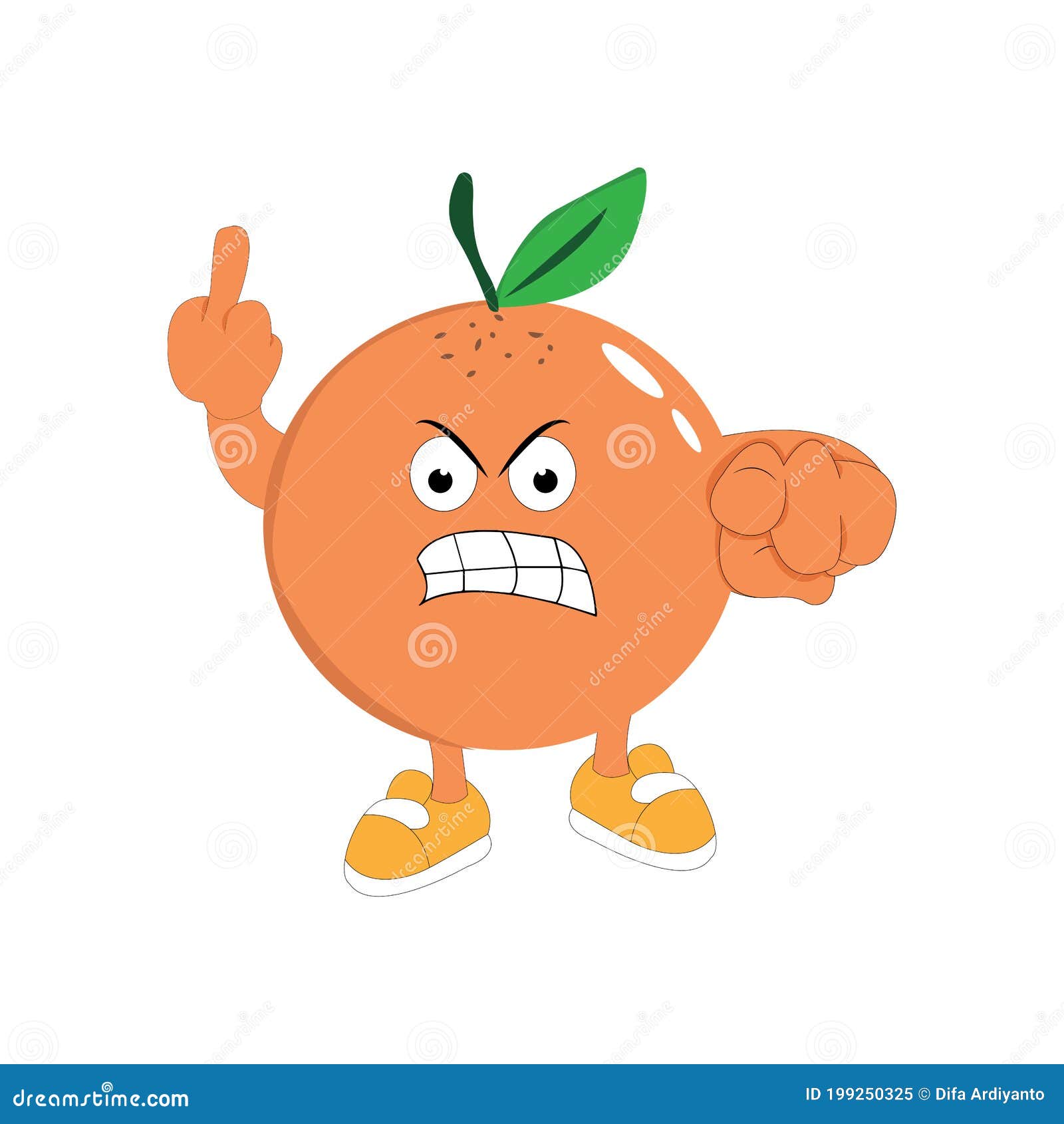 Vector Illustration of Kawaii Cartoon Fruit Pomelo Stock Illustration ...