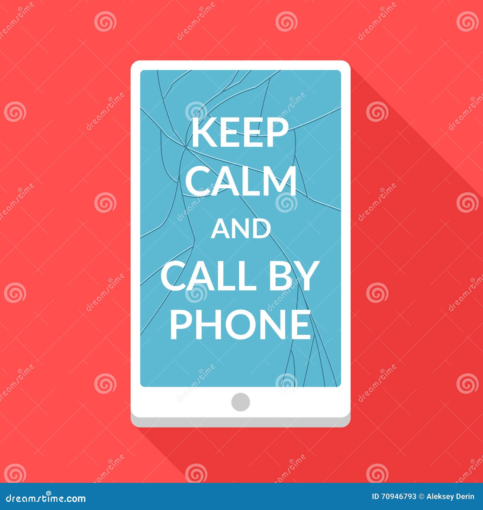 Vector Illustration Keep Calm and Call by Phone. Stock Vector ...