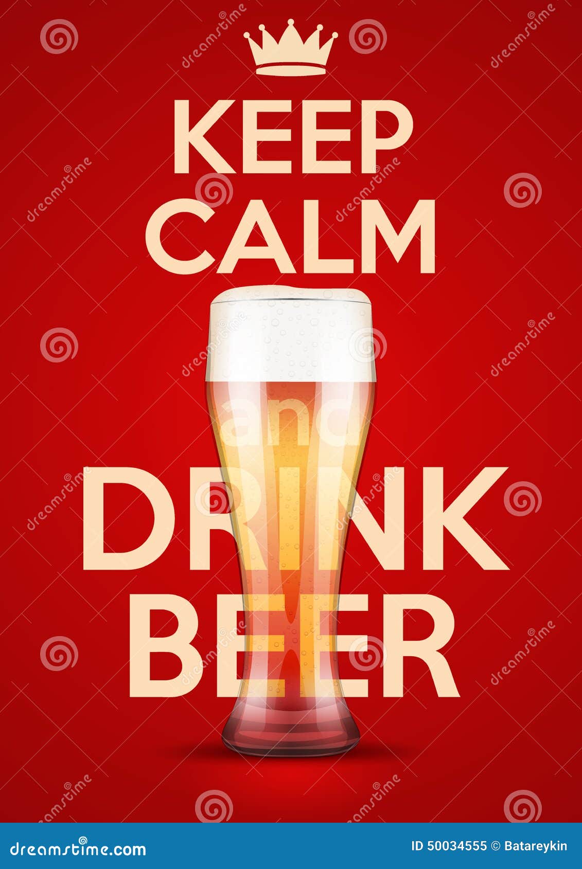 Vector Illustration Keep Calm and Drink Beer Stock Vector ...