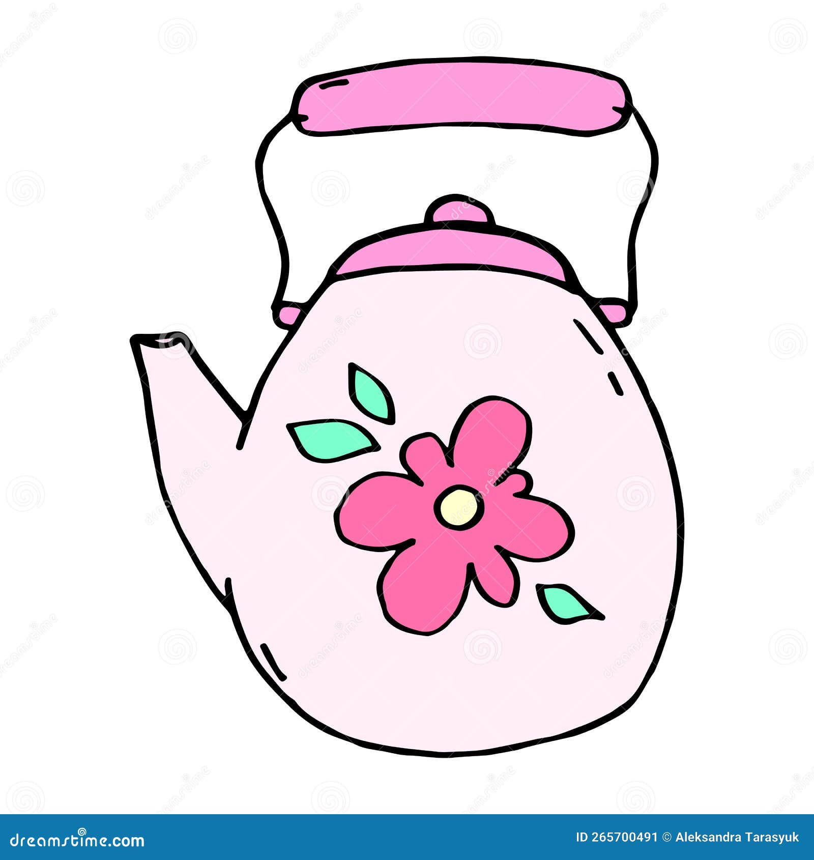 Vector Illustration of Kettle. Doodle Style Stock Vector - Illustration ...