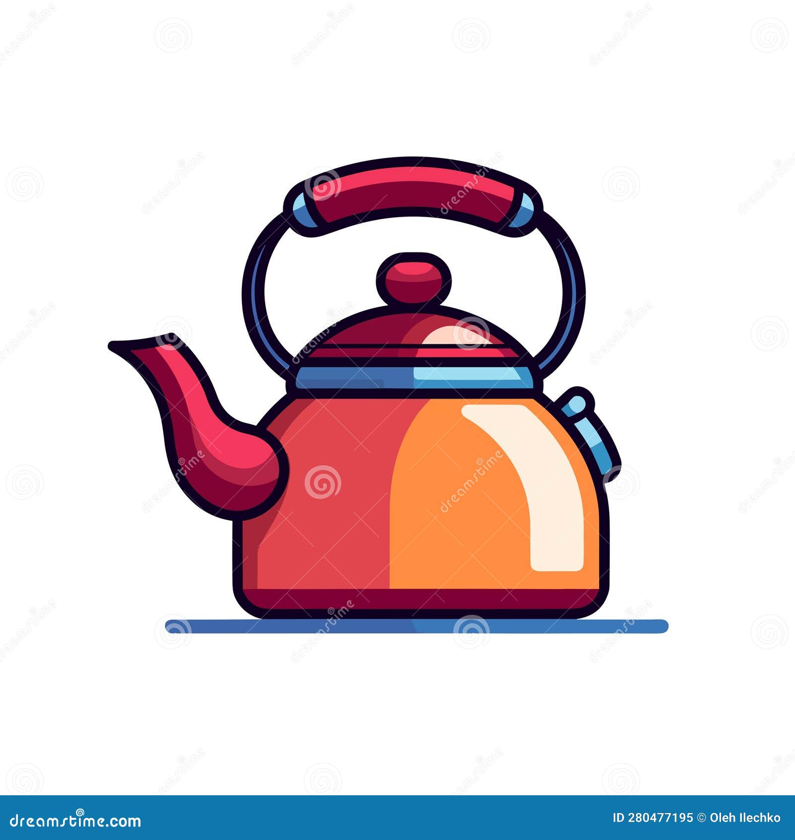 Vector Illustration of Kettle Isolated Illustration Stock Vector ...
