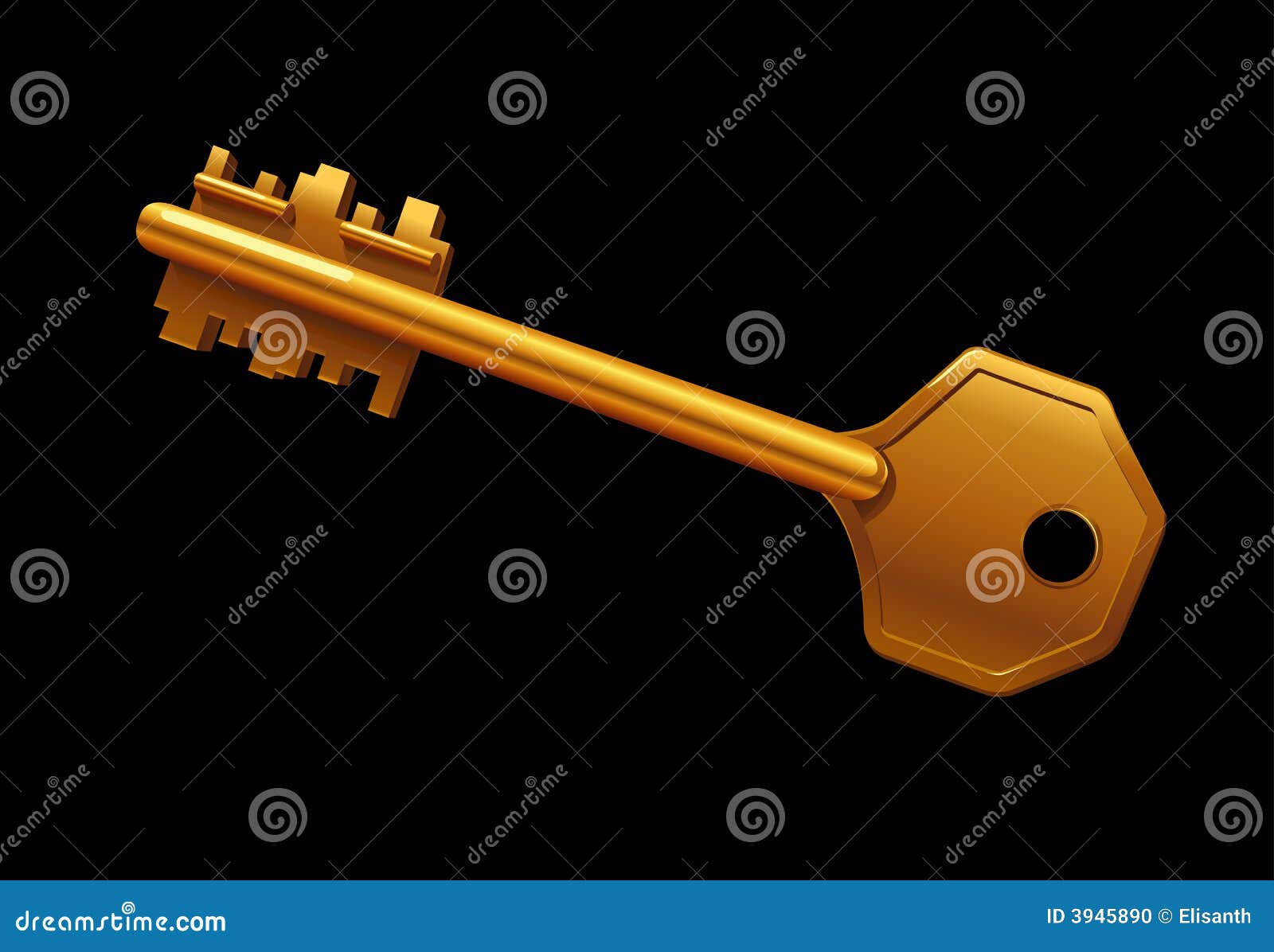 Vector Illustration of a Key Stock Vector - Illustration of background ...