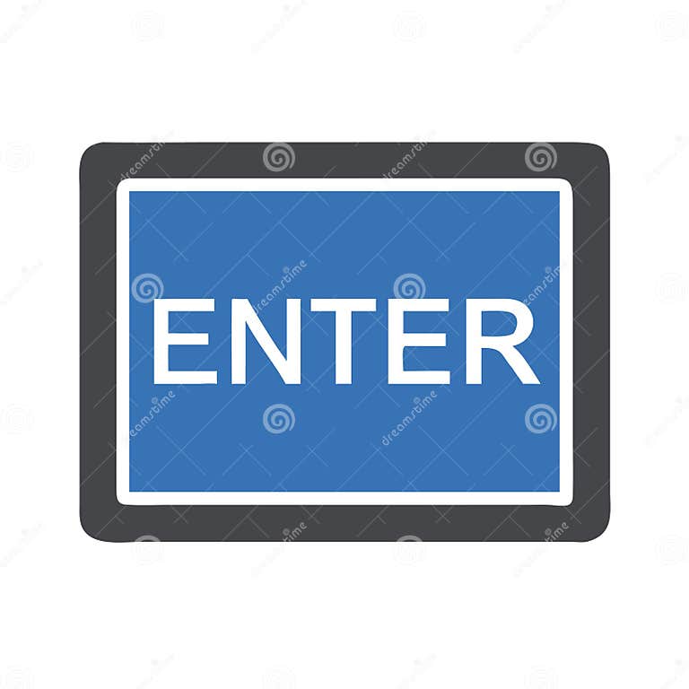 Vector Illustration Keyboard Enter Key Symbol for Digital Design and ...