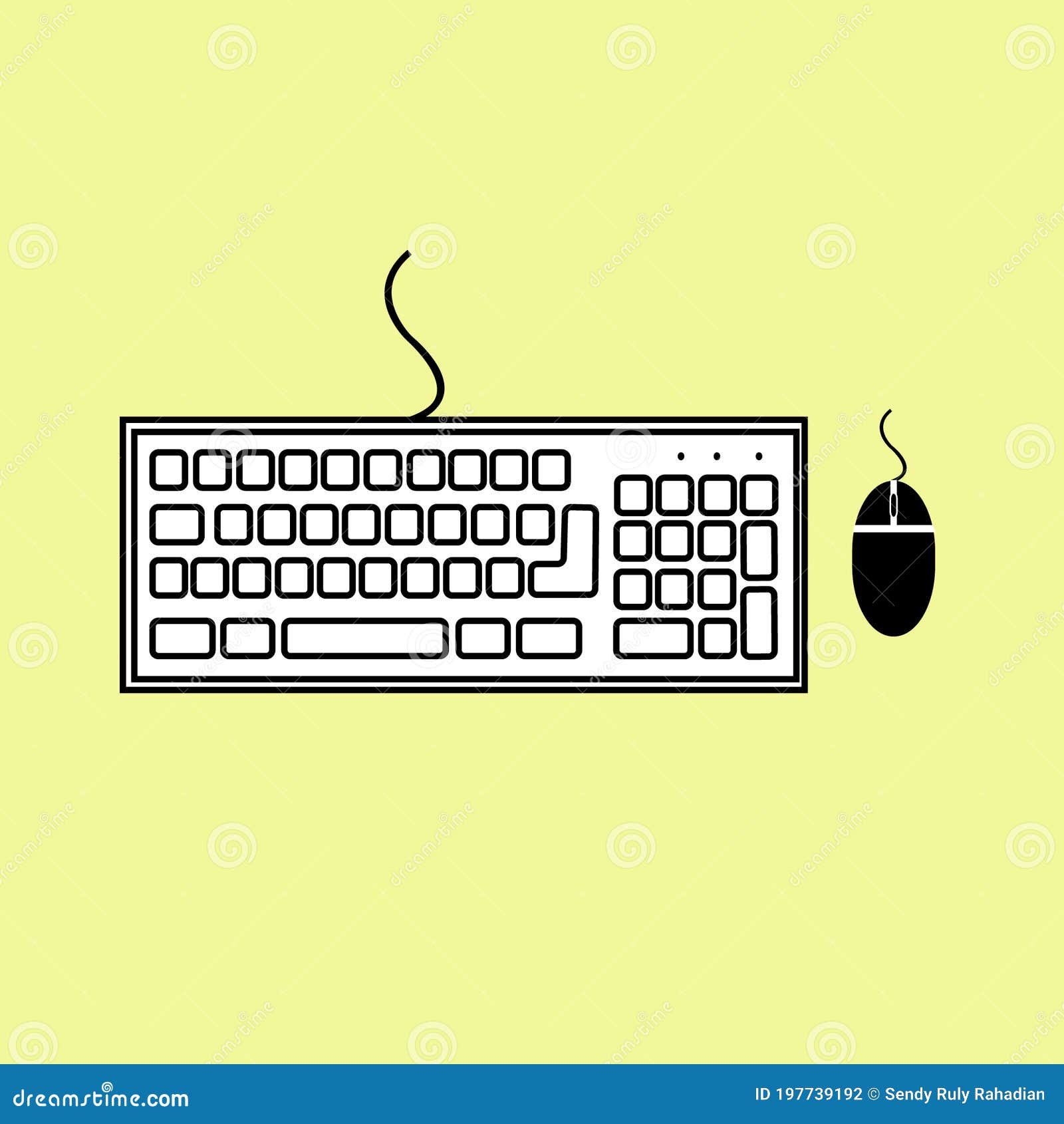 Vector Illustration of Keyboard and Mouse Icon Stock Vector ...