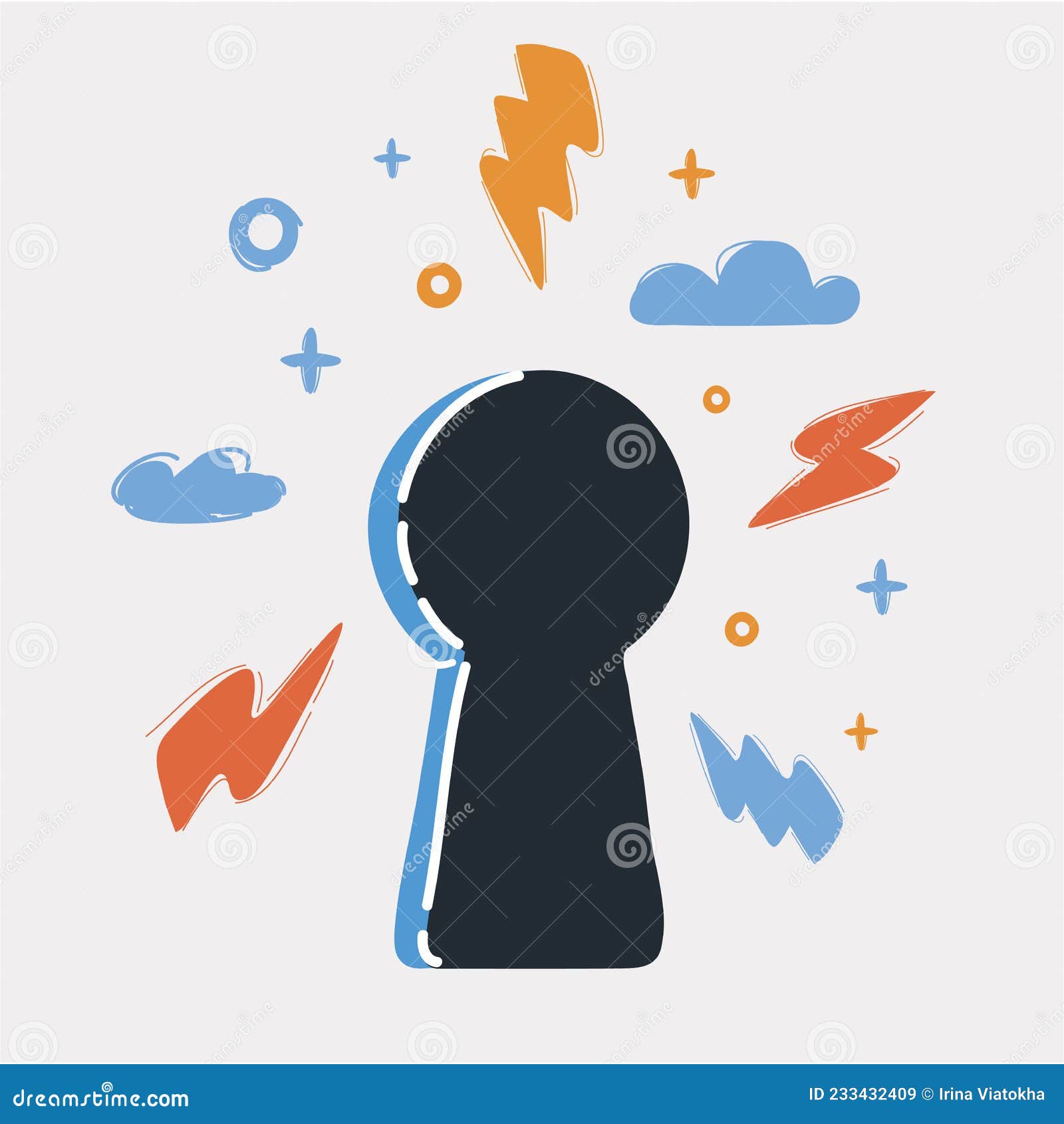 Vector Illustration of Keyhole. Stock Vector - Illustration of metallic ...