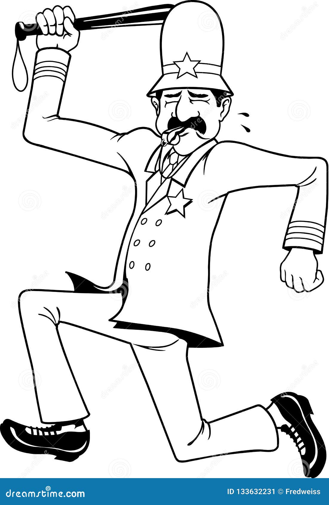 Keystone Cop Cartoon Vector Illustration | CartoonDealer.com #134669151