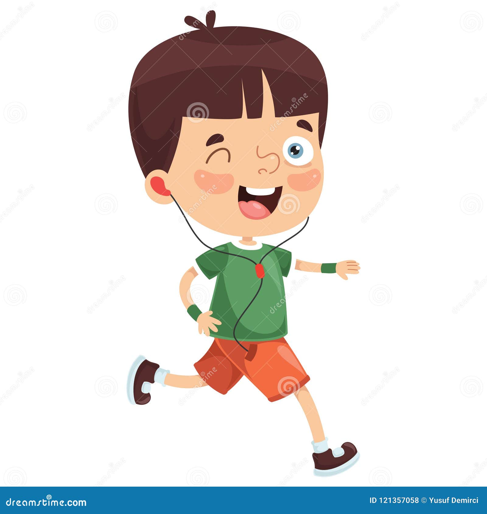 Vector Illustration of Kid Running Stock Vector - Illustration of ...
