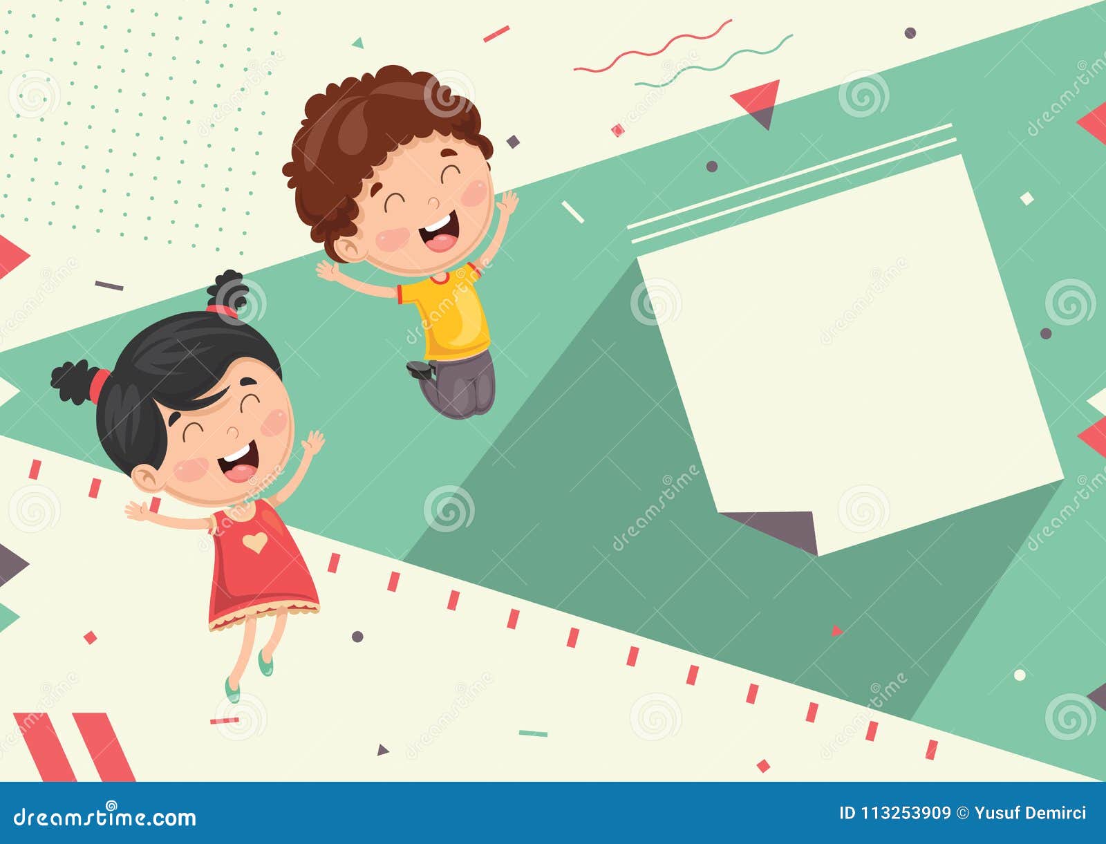 Vector Illustration of Kids Abstract Background Stock Vector ...