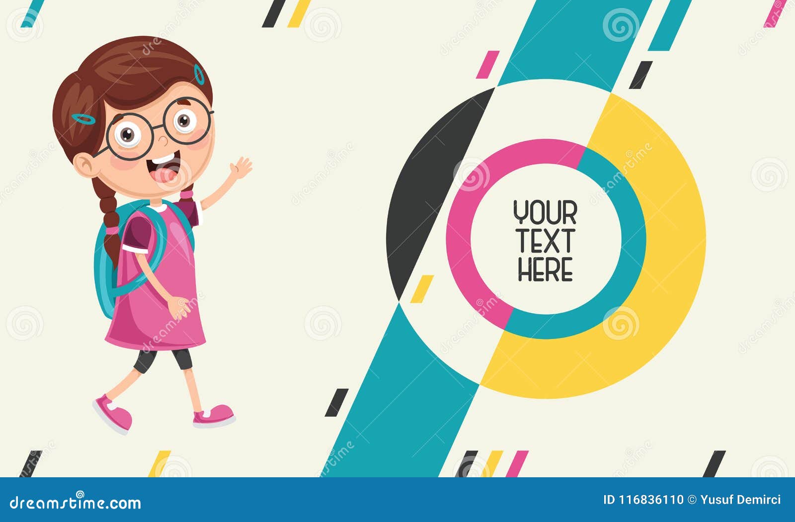 Vector Illustration of Kids Abstract Background Stock Vector ...