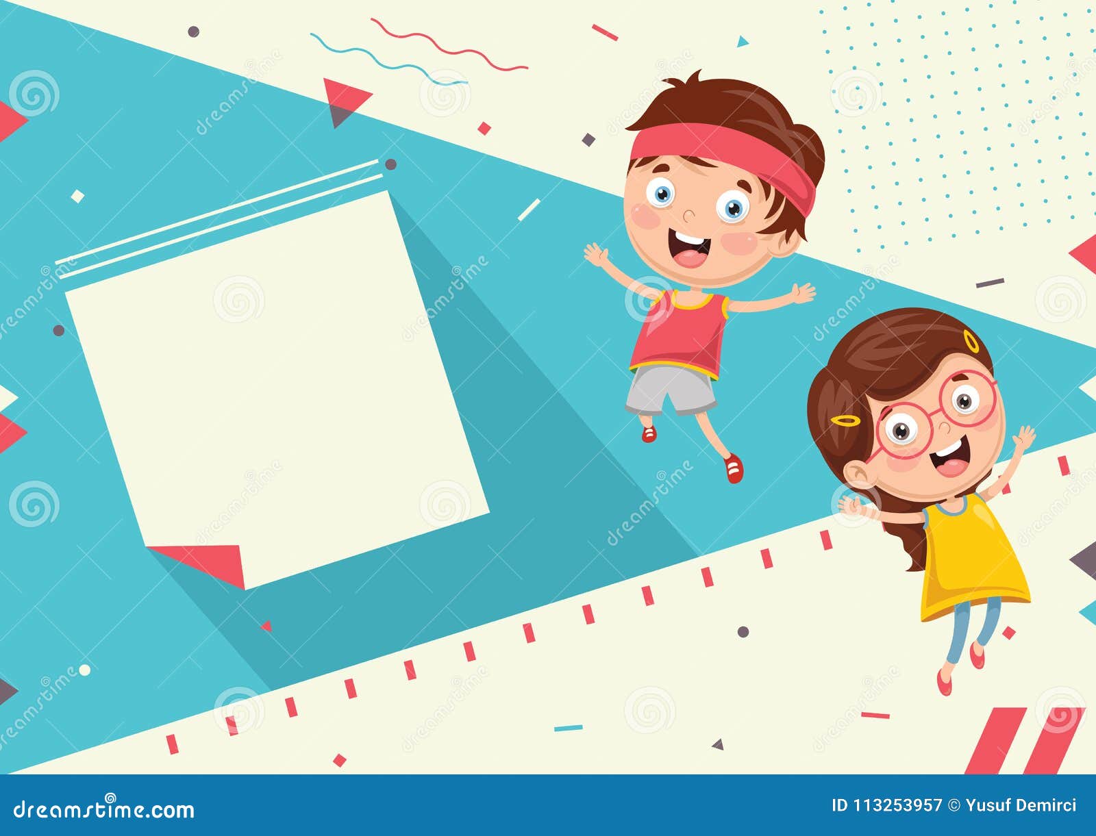 Vector Illustration of Kids Abstract Background Stock Vector ...