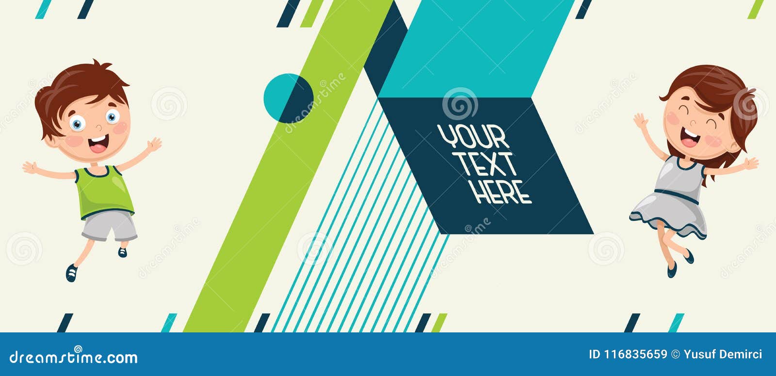 Vector Illustration of Kids Abstract Background Stock Vector ...