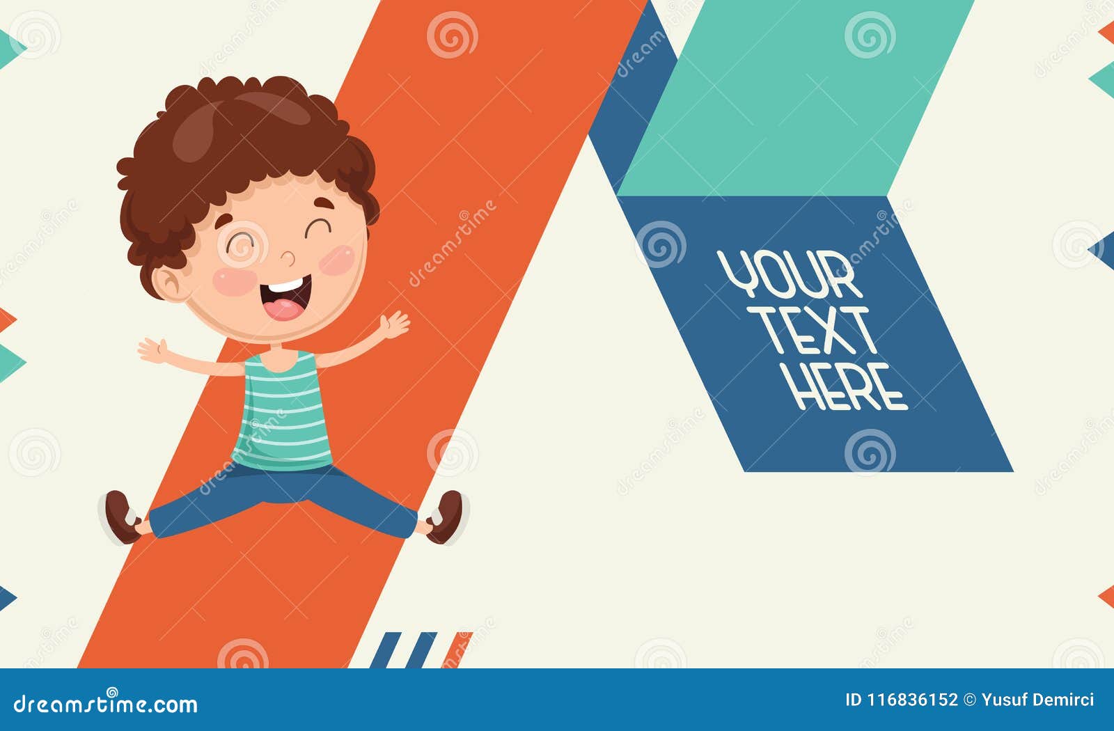 Vector Illustration of Kids Abstract Background Stock Vector ...