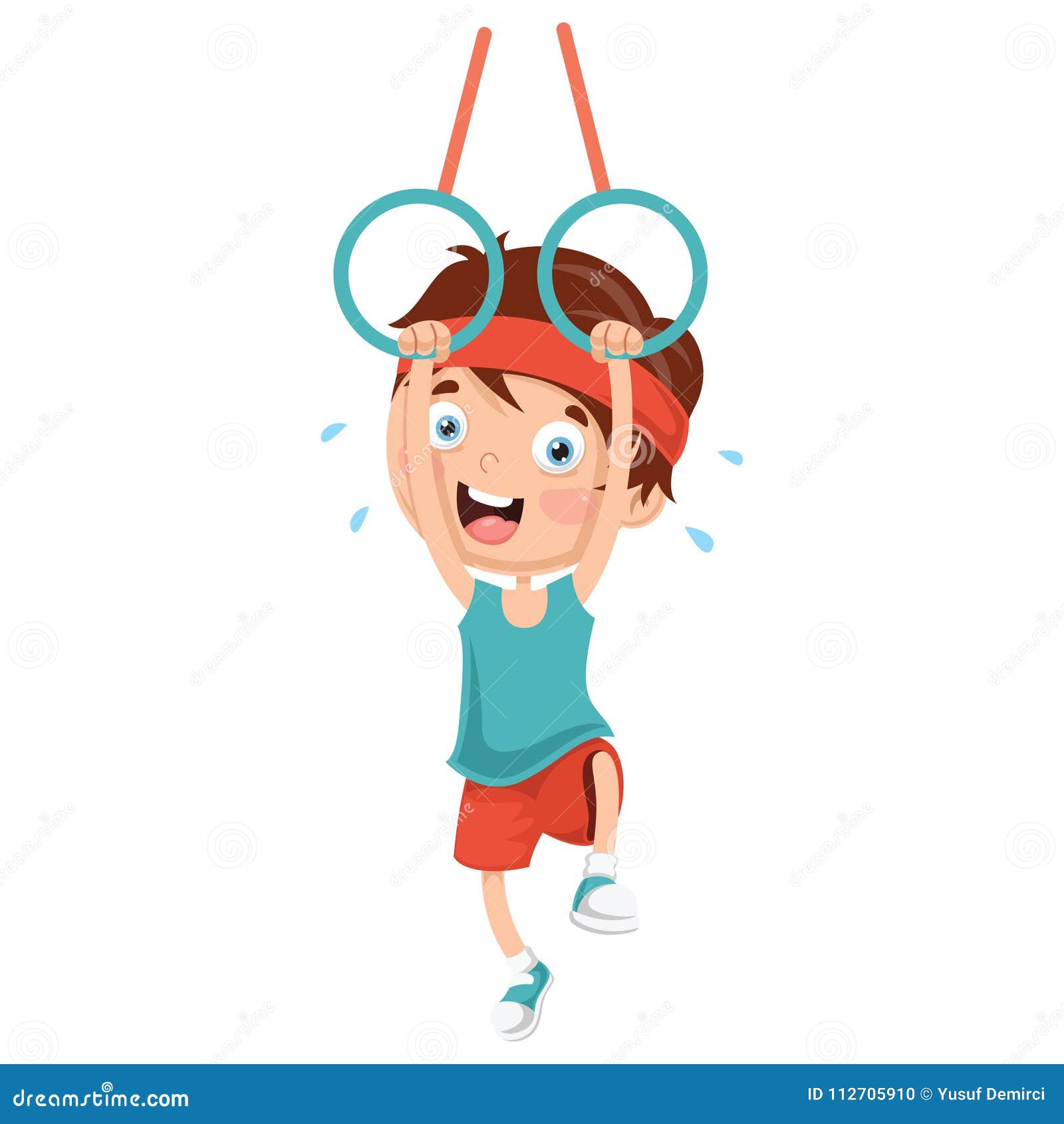 Vector Illustration of Kids Making Sport Stock Vector - Illustration of ...
