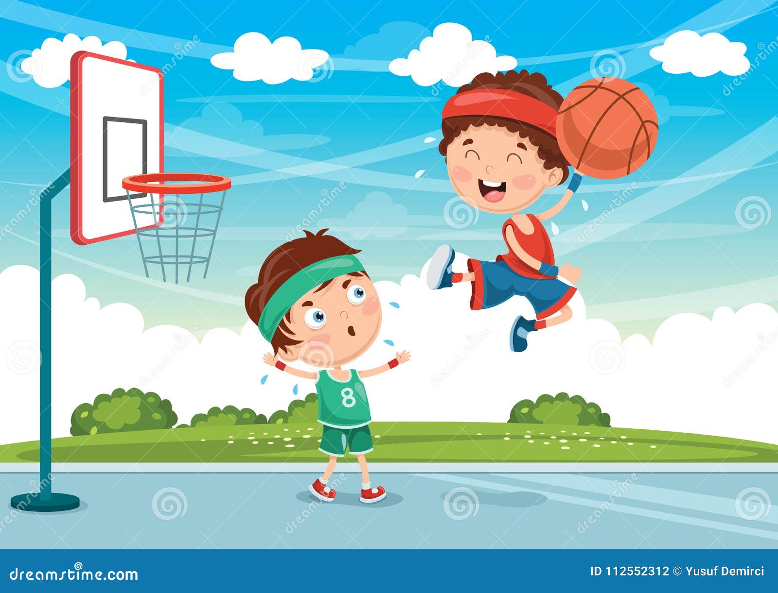 Vector Illustration of Kids Playing Basketball Stock Vector ... Vector Illustration of Kids Playing Basketball Stock Vector ...