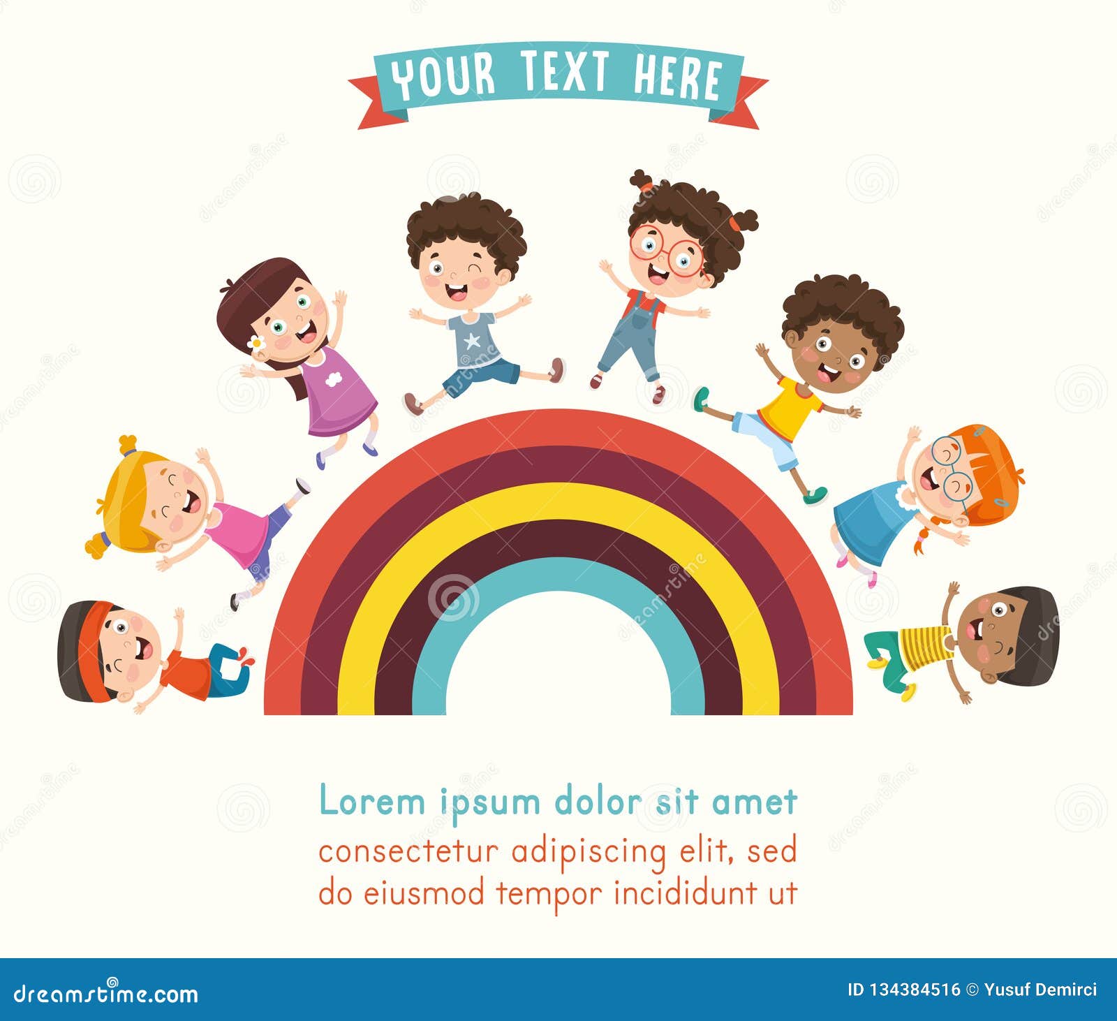 Vector Illustration of Kids Playing Stock Vector - Illustration of girl ...