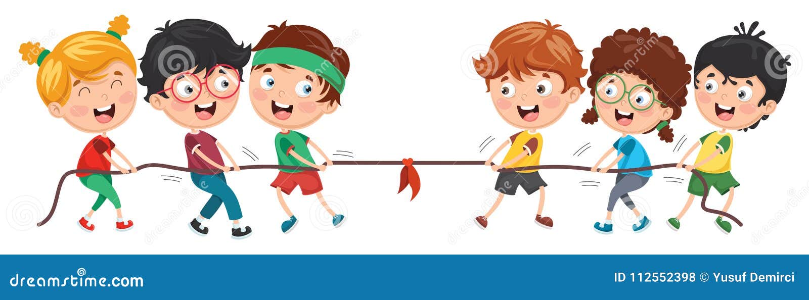 The Boy Pulling A Rope Illustration Drawing Royalty-Free Stock Image ...