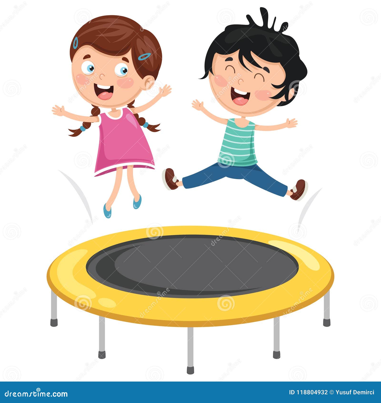 Vector Illustration of Kids Playing Trampoline Stock Vector ... Vector Illustration of Kids Playing Trampoline Stock Vector ...