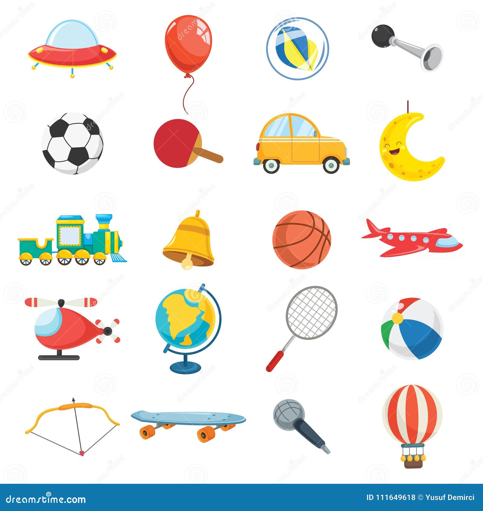 Vector Illustration of Kids Toys Stock Vector - Illustration of ...