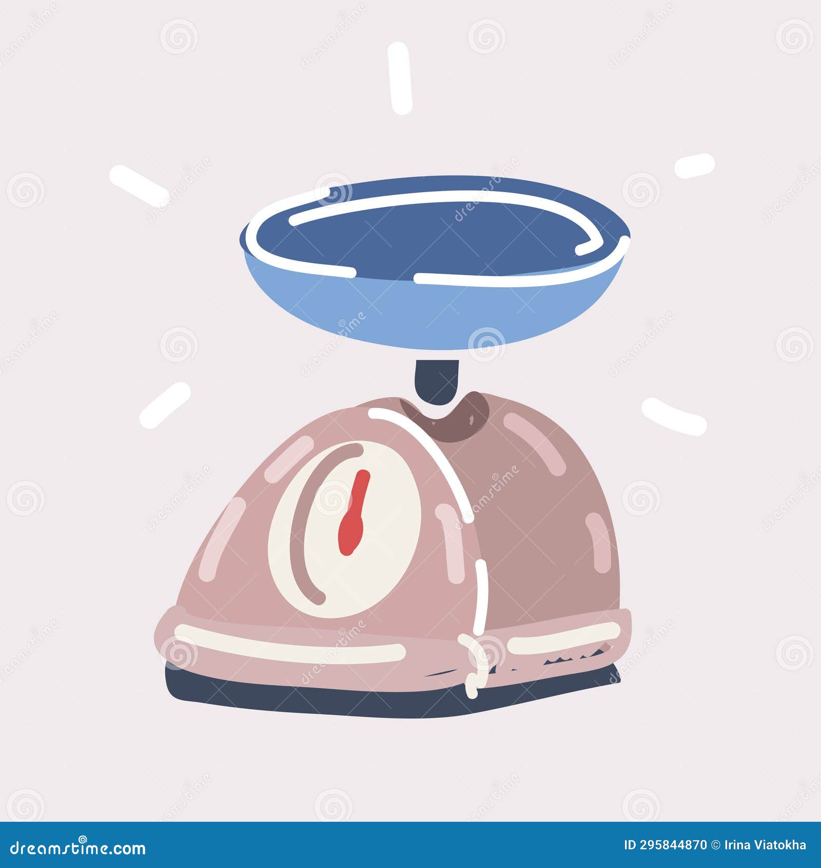 Vector Illustration of Kitchen Scale. Kitchen Measuring Device Stock ...