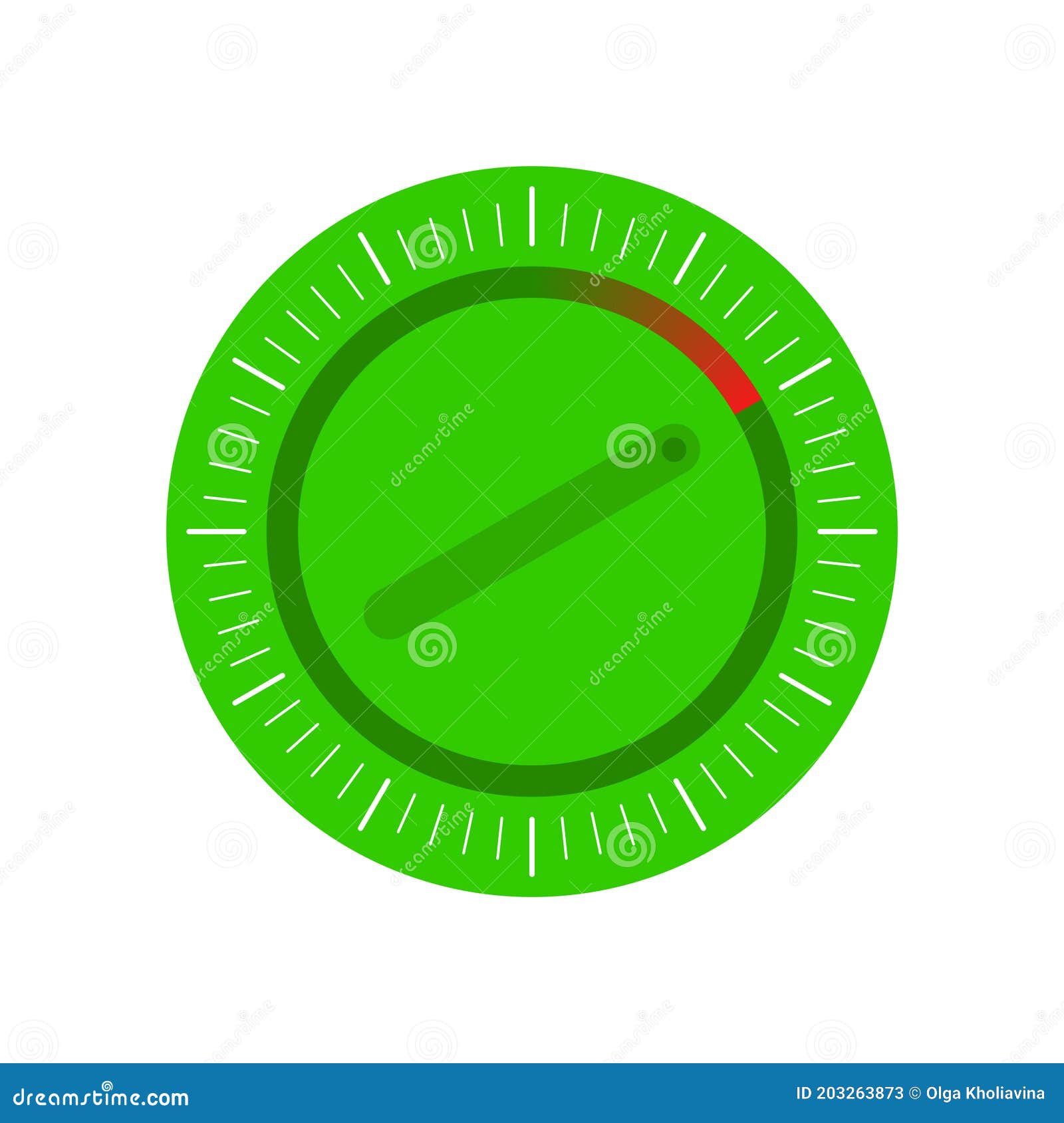 Vector Illustration of a Kitchen Timer, in a Minimalistic Flat Style ...