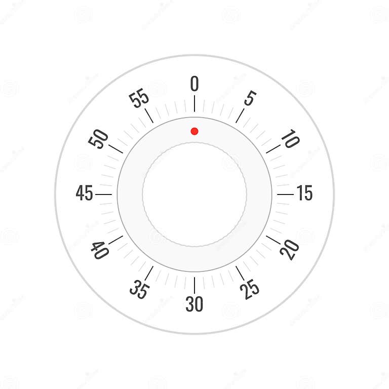 Vector Illustration of a Kitchen Timer, in a Minimalistic Flat Style ...