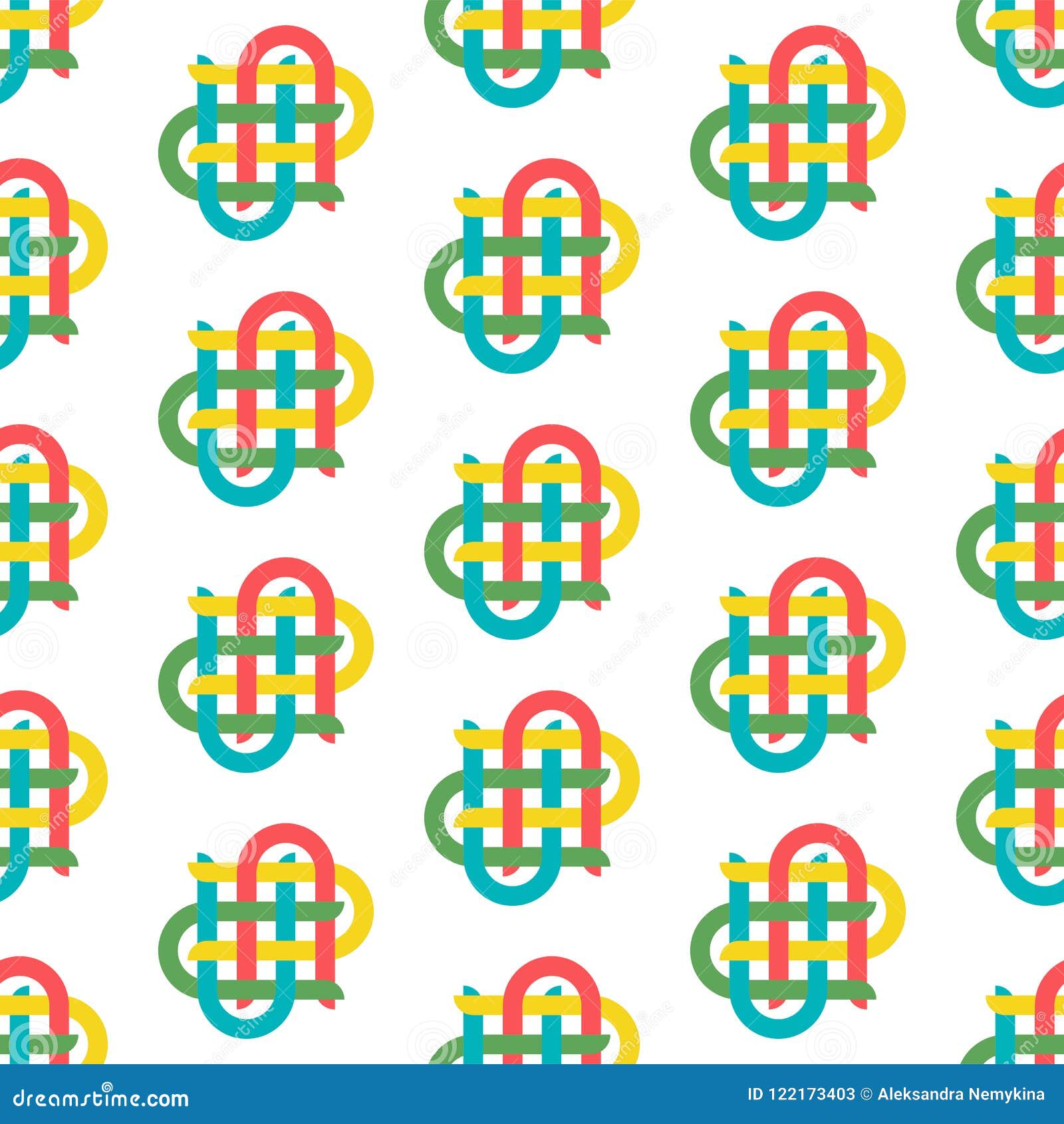 Colorful knots pattern stock vector. Illustration of coloring - 122173403