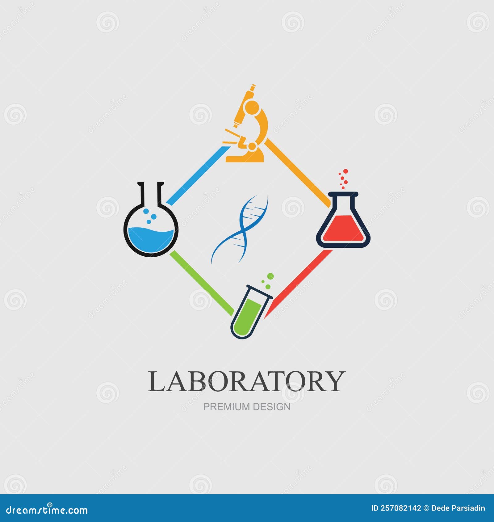 Vector Illustration of Lab Logo Design Template Stock Vector ...