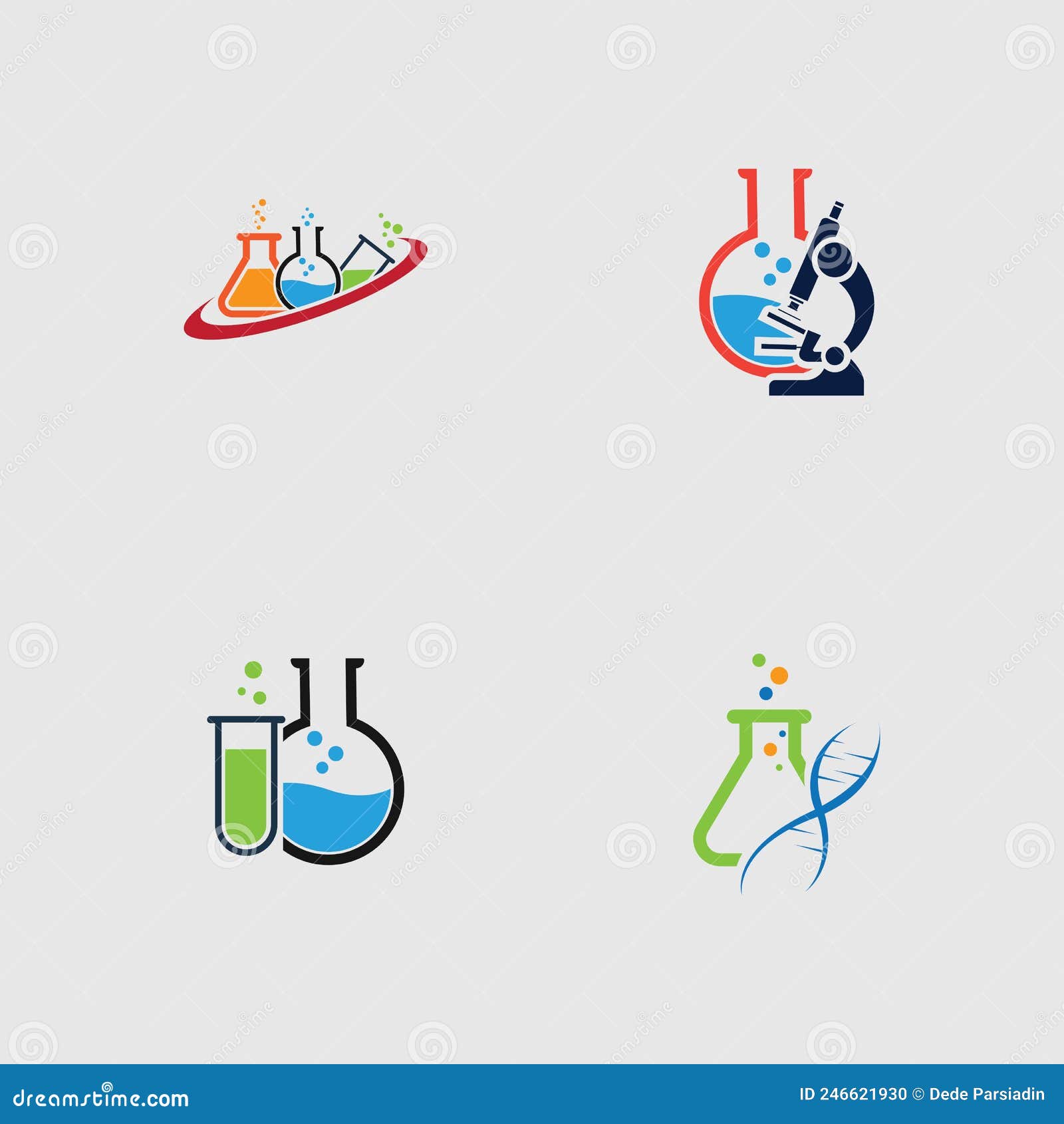 Vector Illustration of Lab Logo Design Template Stock Vector ...