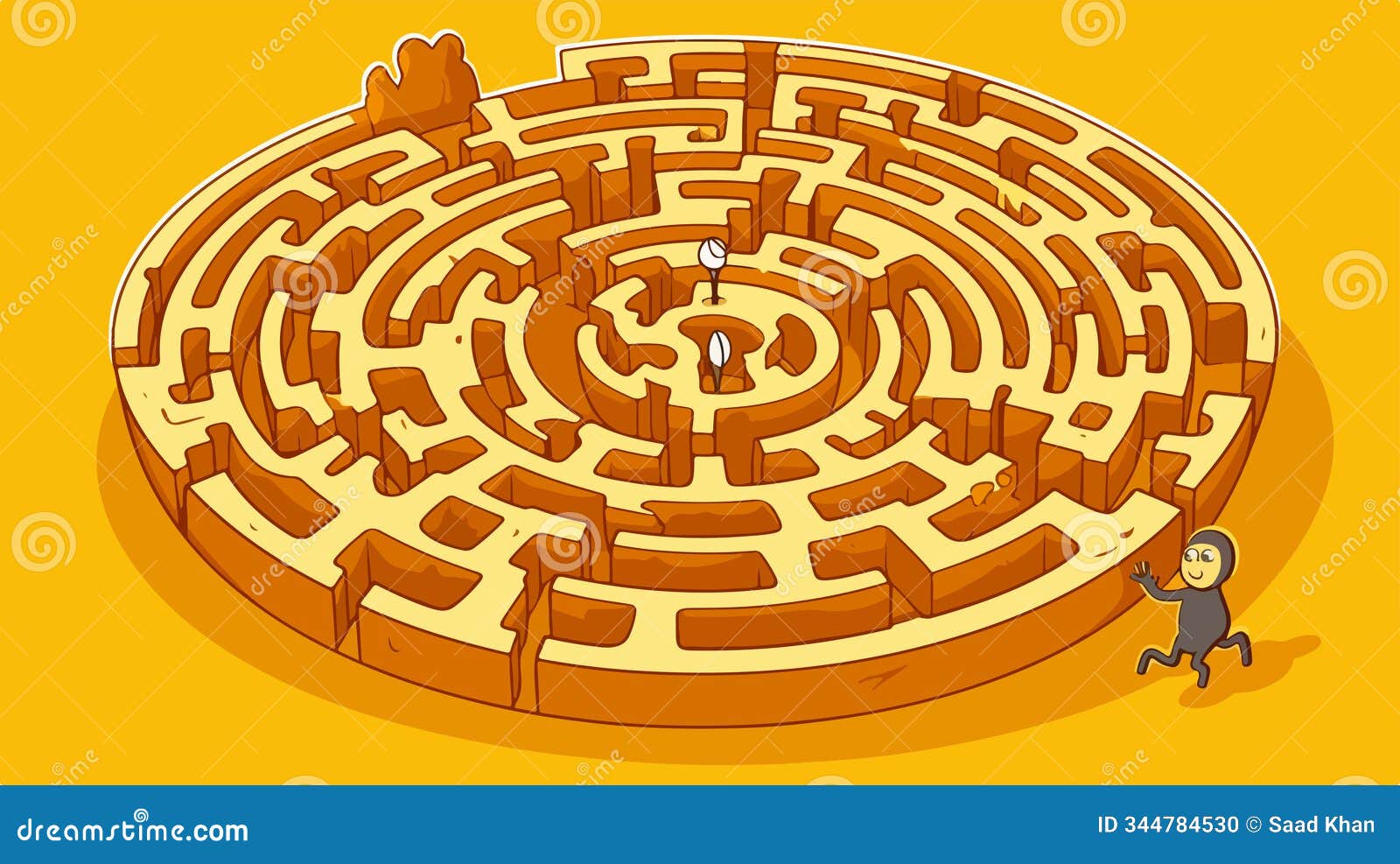Vector Illustration of a Labyrinth Stock Vector - Illustration of ...