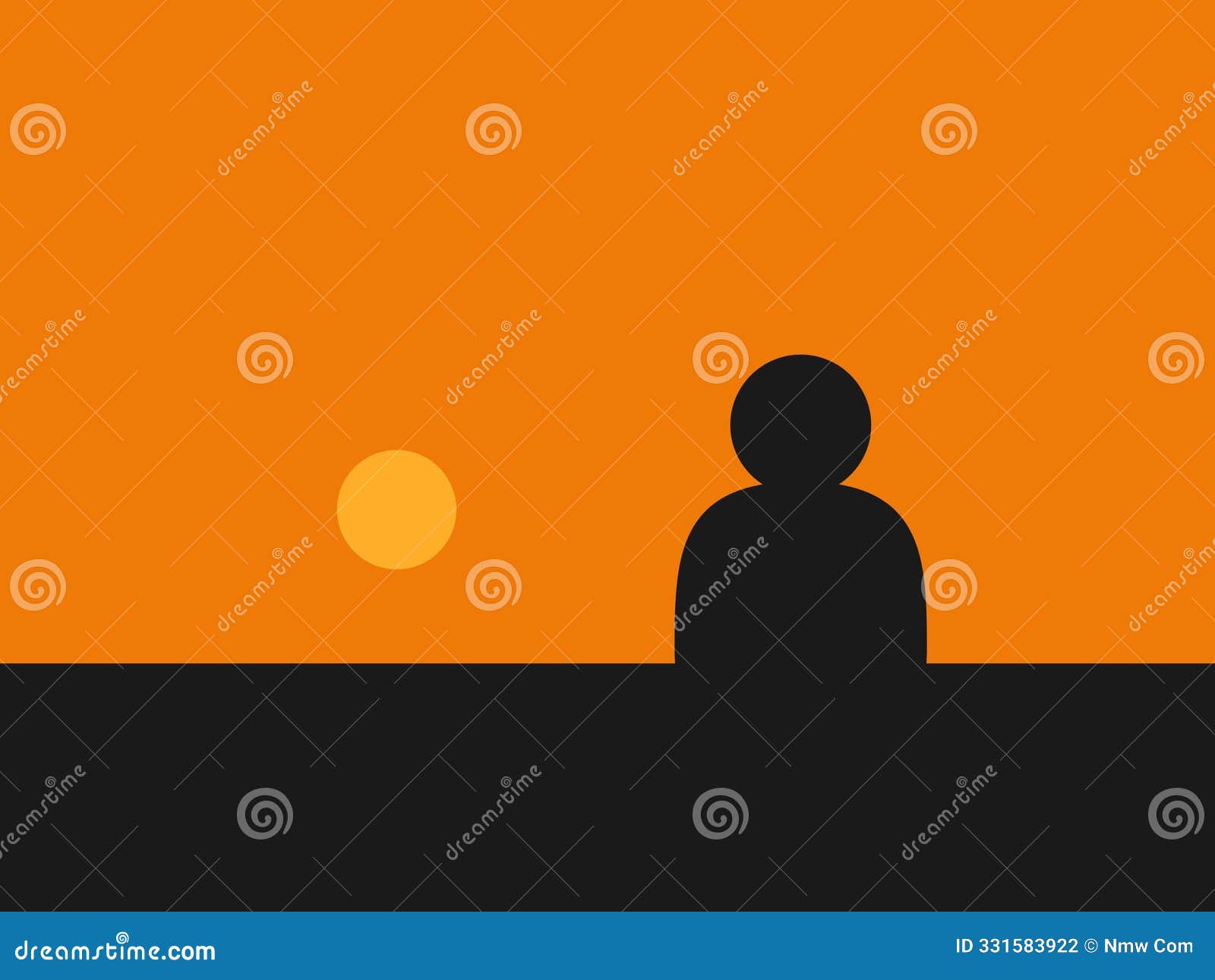 Vector Illustration Lamenting Fate Flat Design Stock Illustration ...
