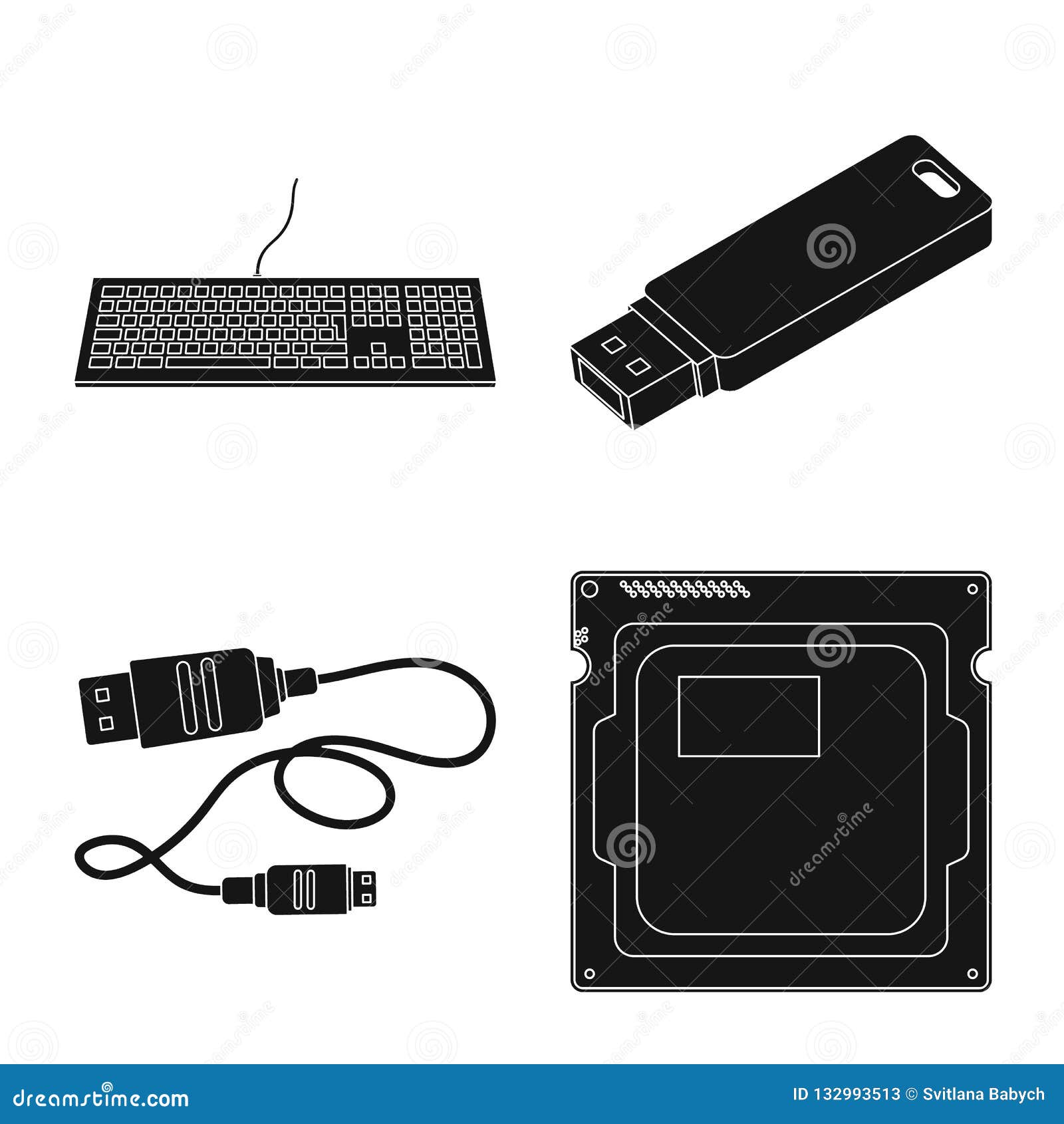 Vector Illustration of Laptop and Device Sign. Set of Laptop and Server ...