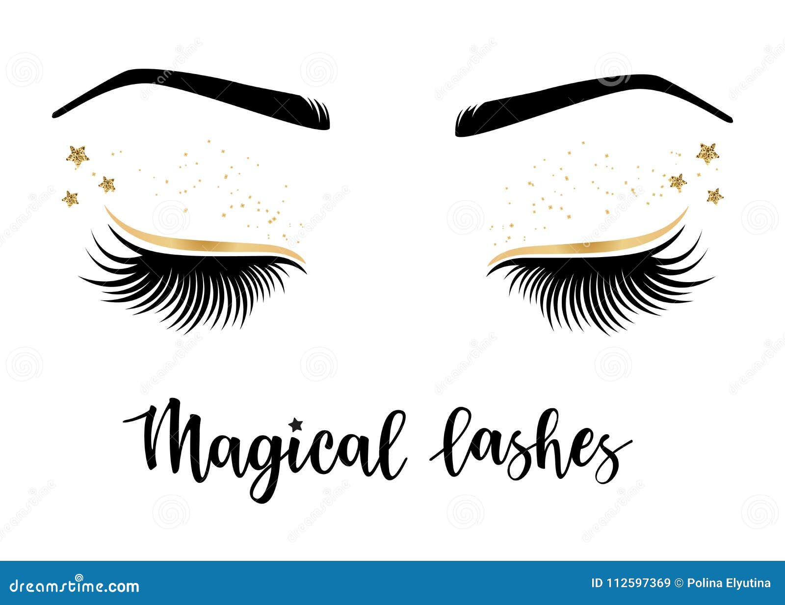 Vector Illustration of Lashes Stock Vector - Illustration of gift ...