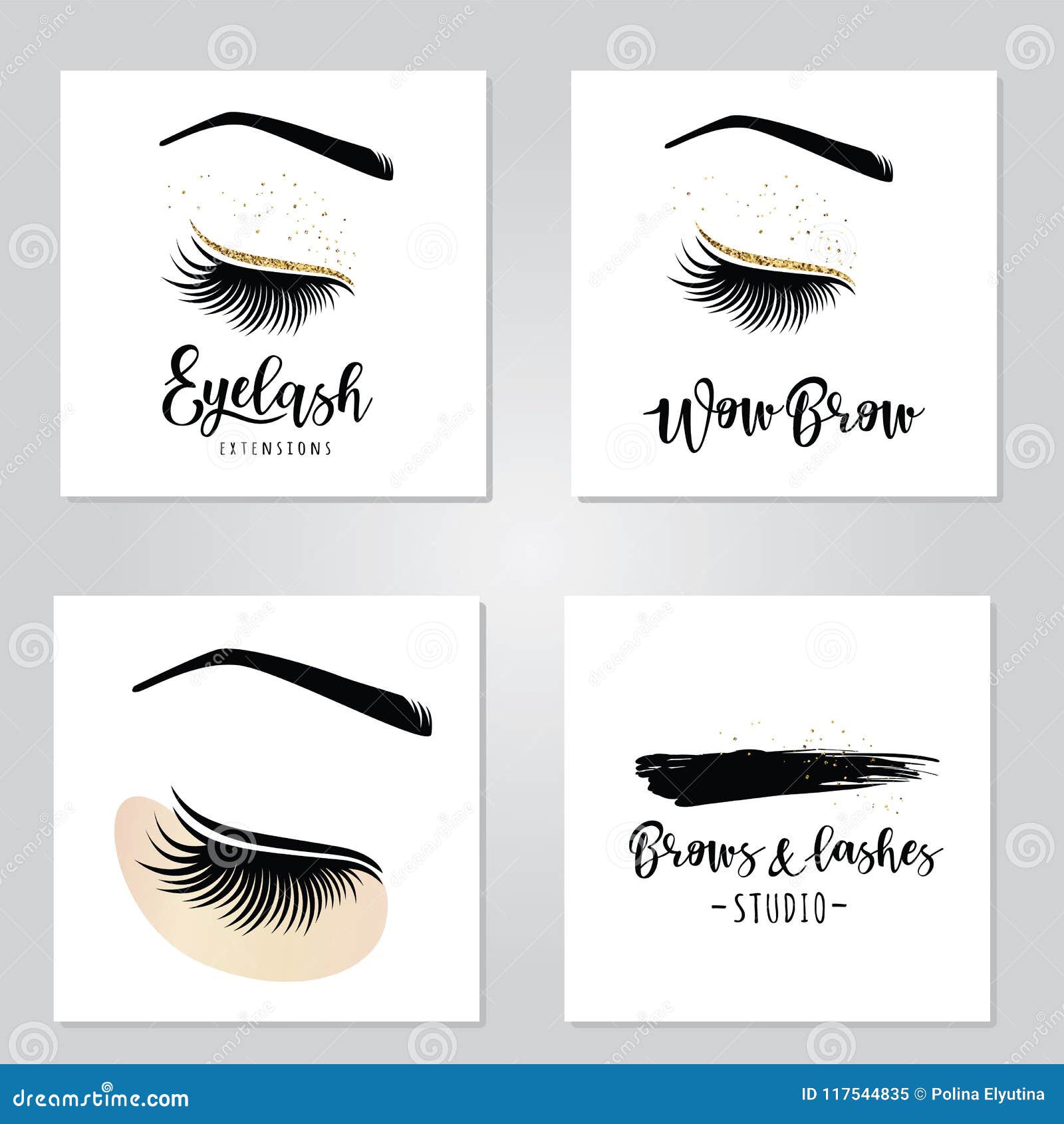 Vector Illustration of Lashes Set Stock Vector - Illustration of black ...