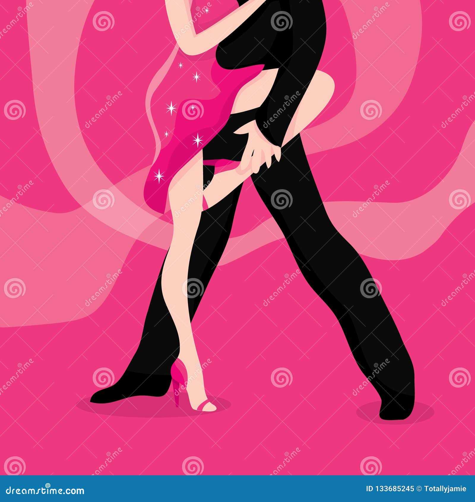 Latin Dancing stock vector. Illustration of tangoing - 133685245