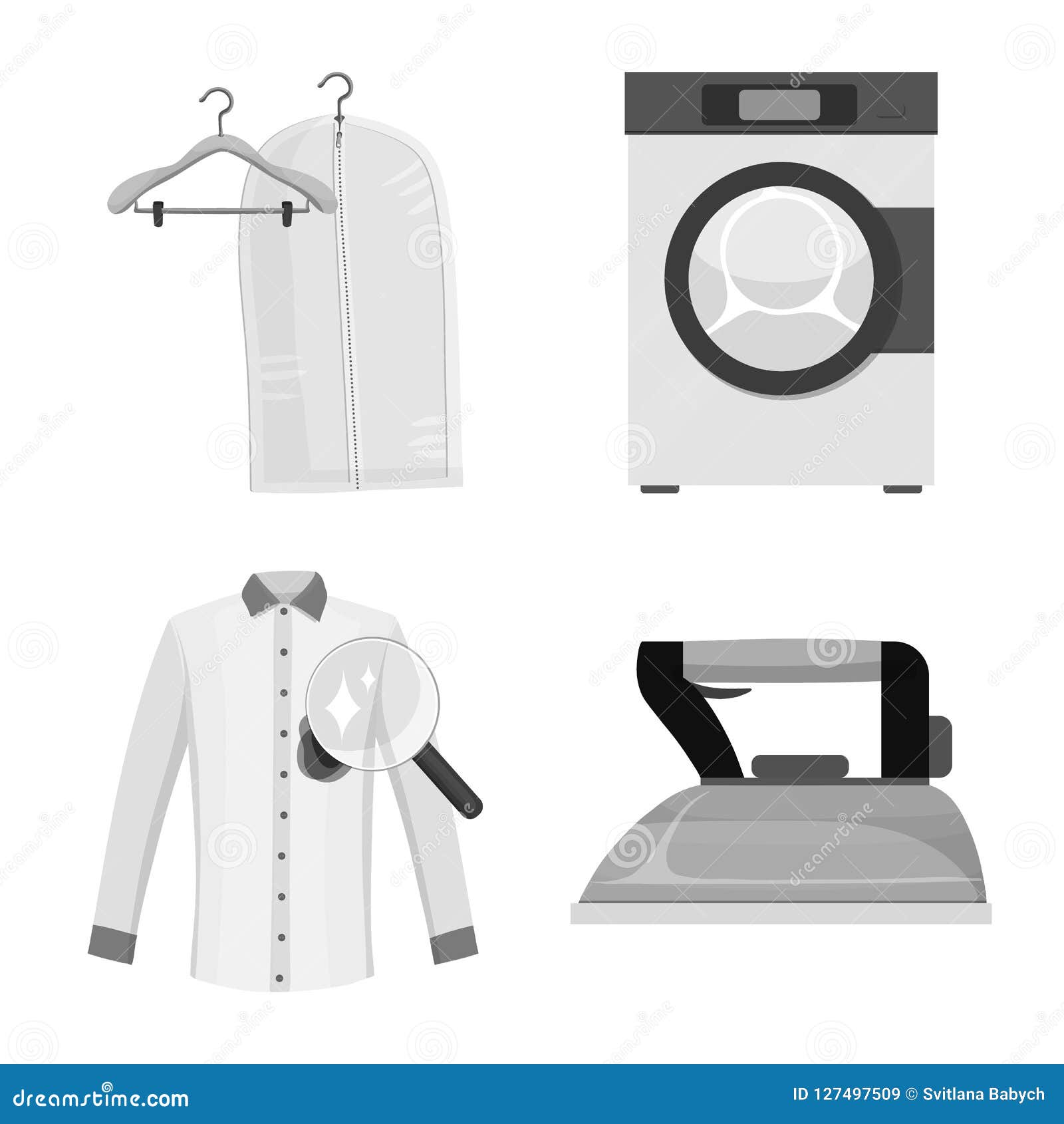 Vector Design of Laundry and Clean Sign. Collection of Laundry and ...