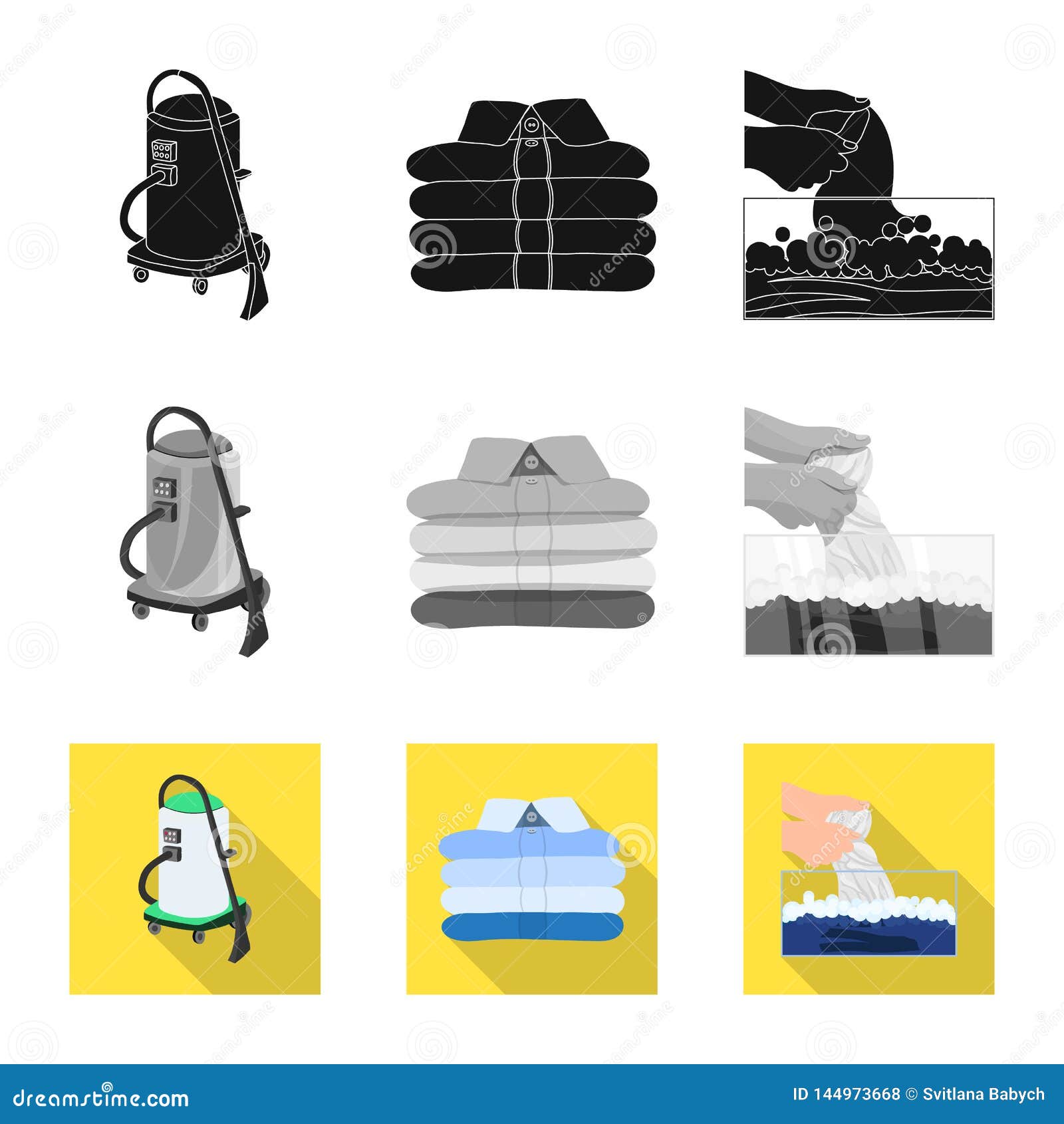 Vector Design of Laundry and Clean Sign. Collection of Laundry and ...