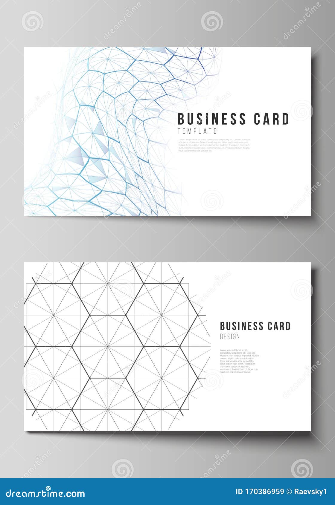 Vector Illustration Layout of Two Creative Business Cards Design ...