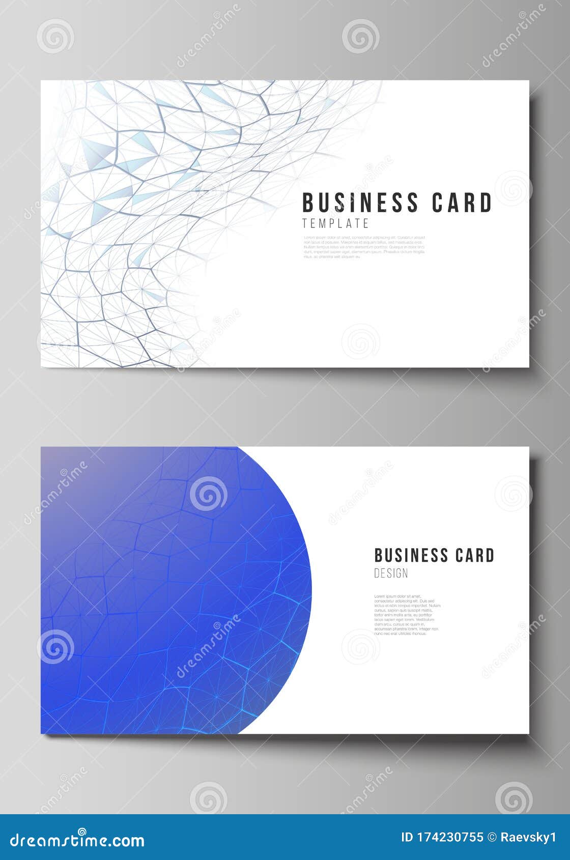 Vector Illustration Layout of Two Creative Business Cards Design ...