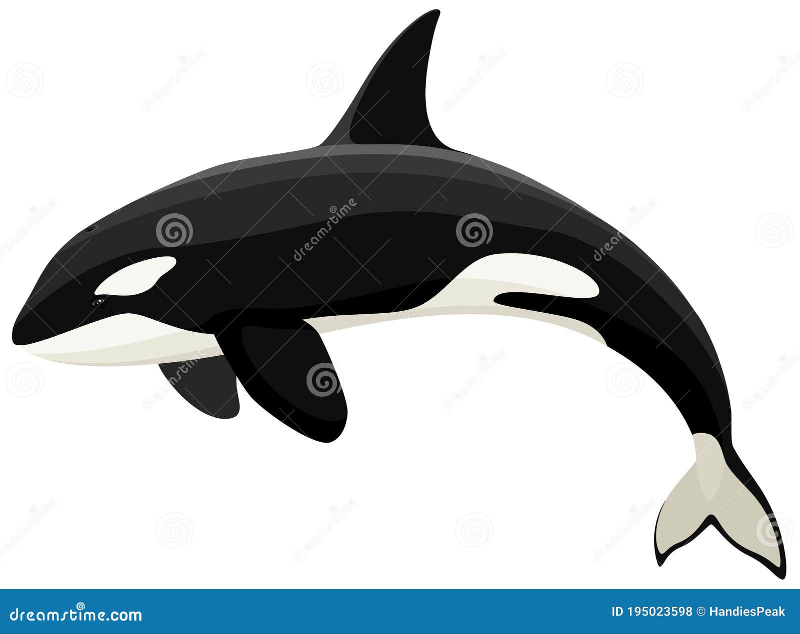 Leaping Orca With A Wide Smile Jumping Out Of The Ocean Generated By Ai ...