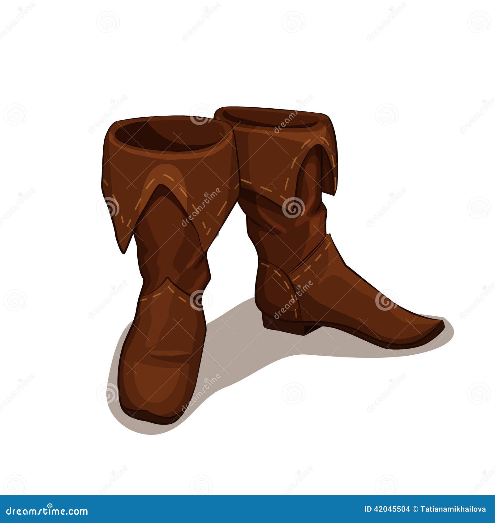 Vector Illustration of Leather Boots Stock Vector - Illustration of ...