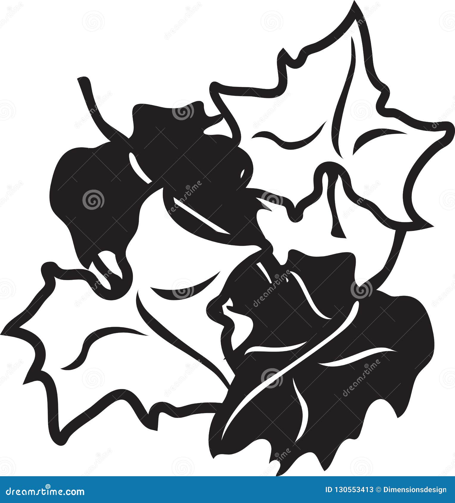 Falling Leaves icon stock vector. Illustration of nature - 130553413